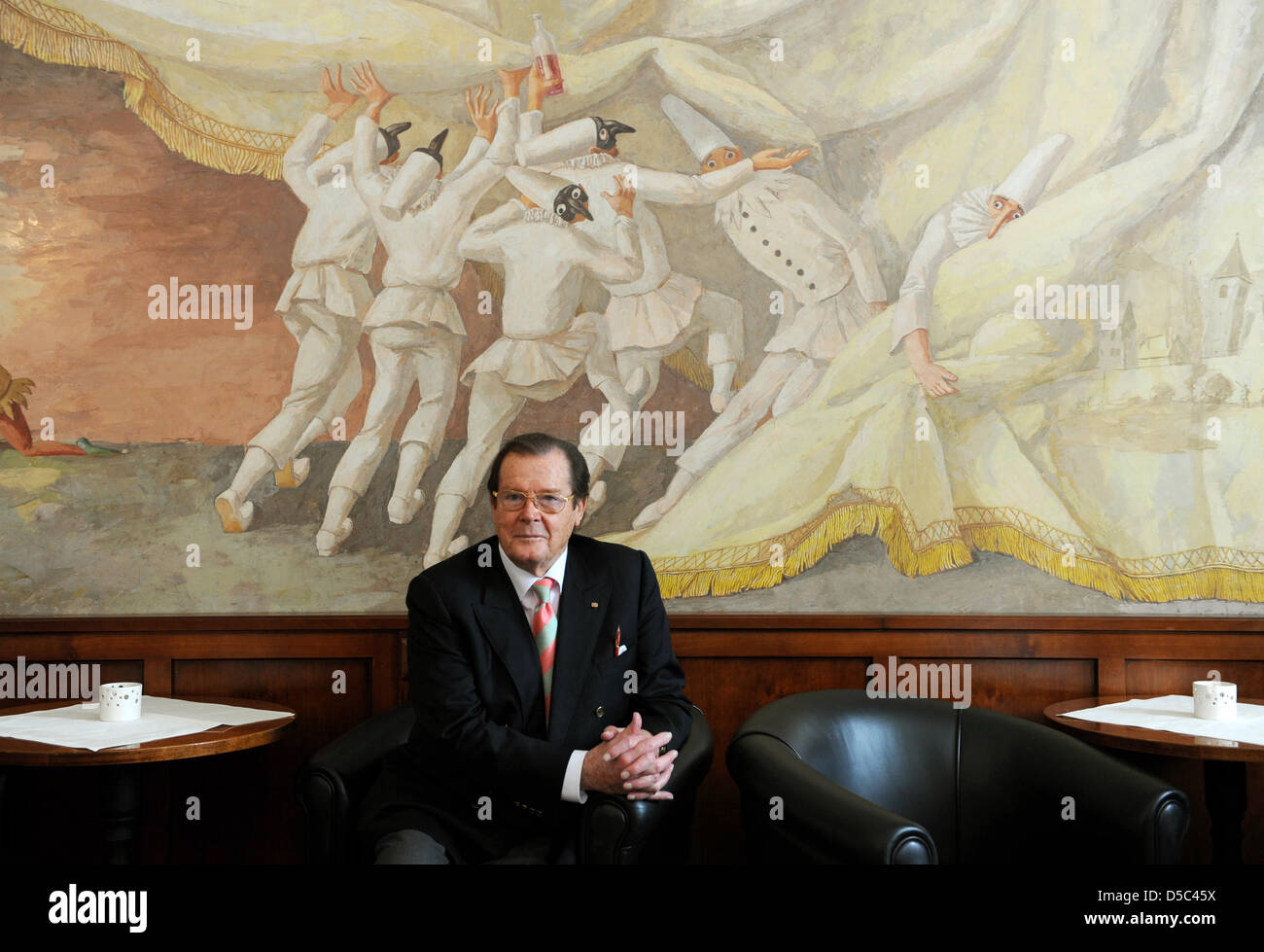 British actor and UNICEF Ambassador Roger Moore during a press call in ...