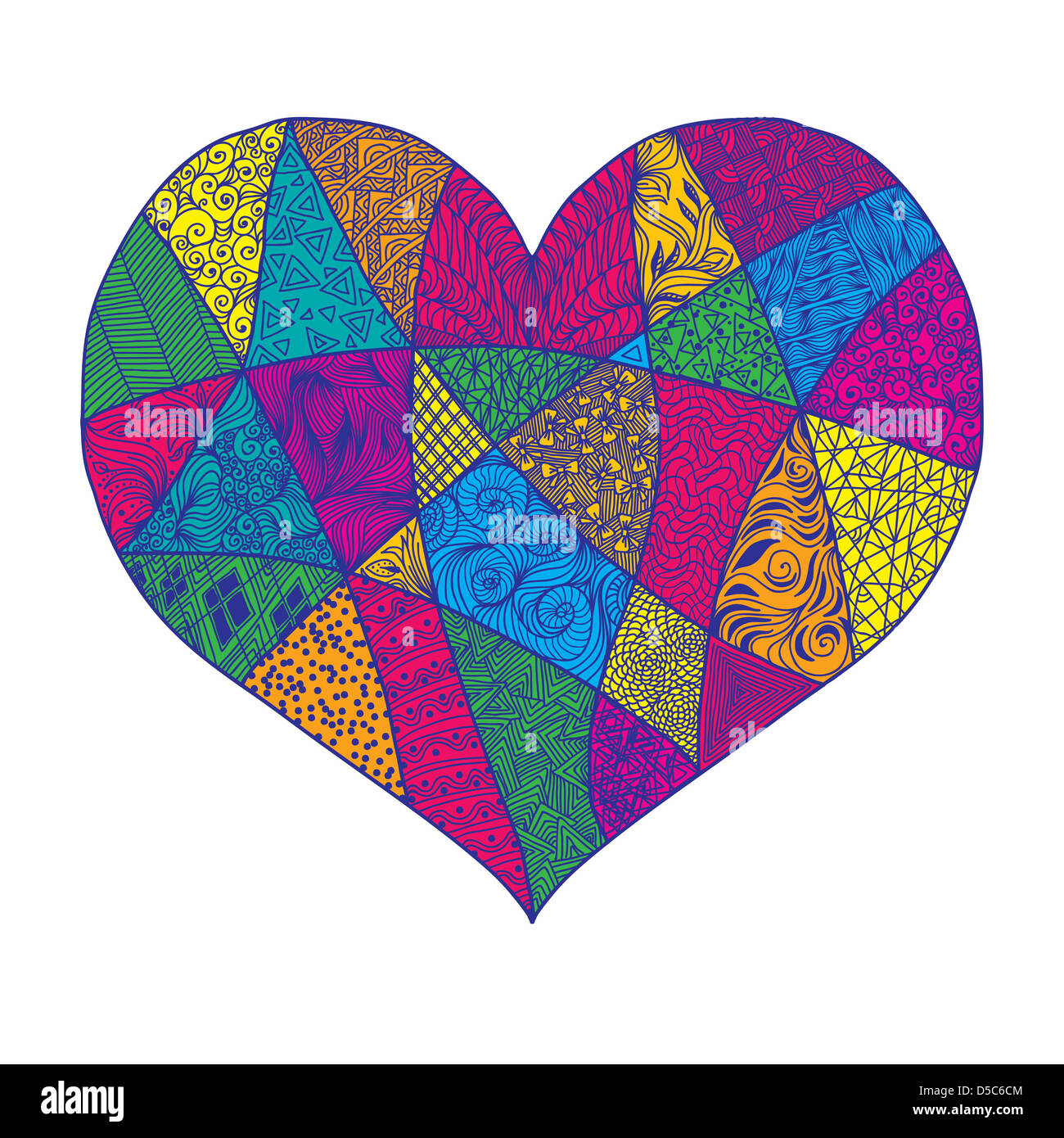 Vector heart with abstract ornament Stock Photo - Alamy