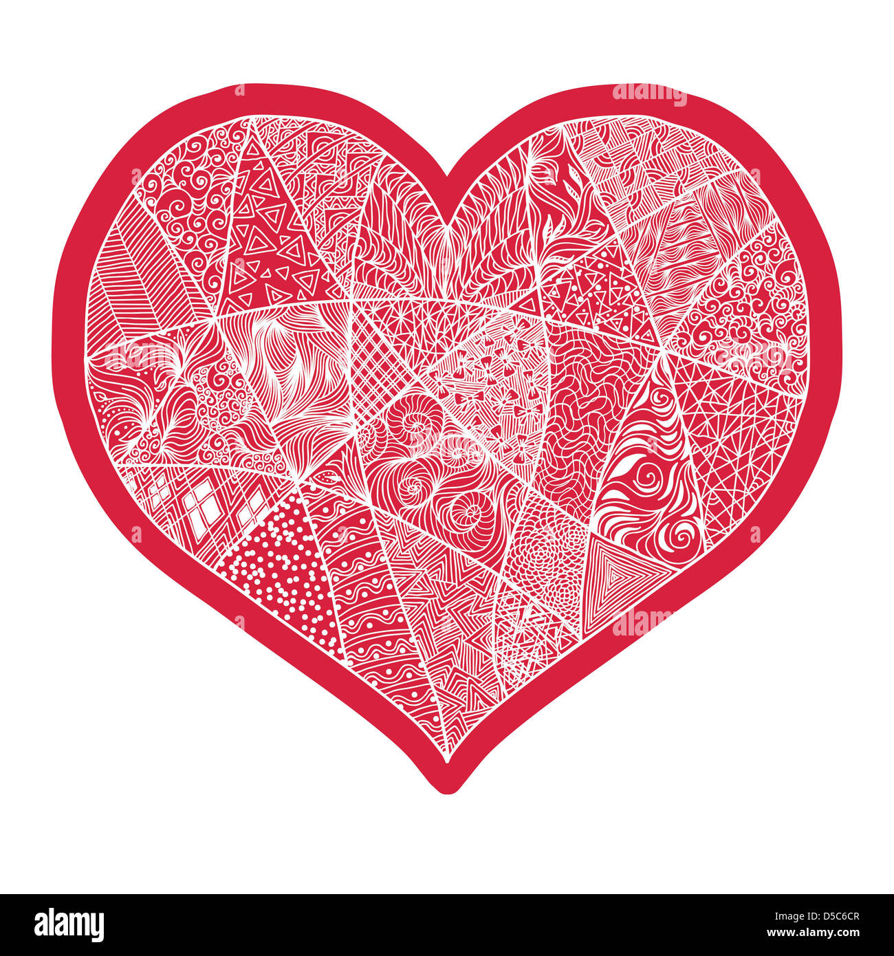 Vector heart with abstract ornament Stock Photo - Alamy