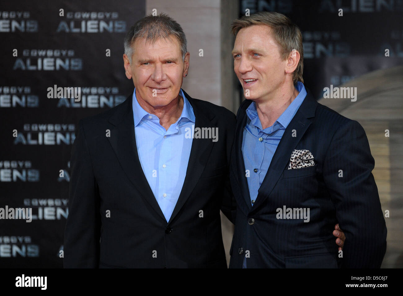 Harrison Ford and Daniel Craig the premiere of the movie 'Cowboys and ...