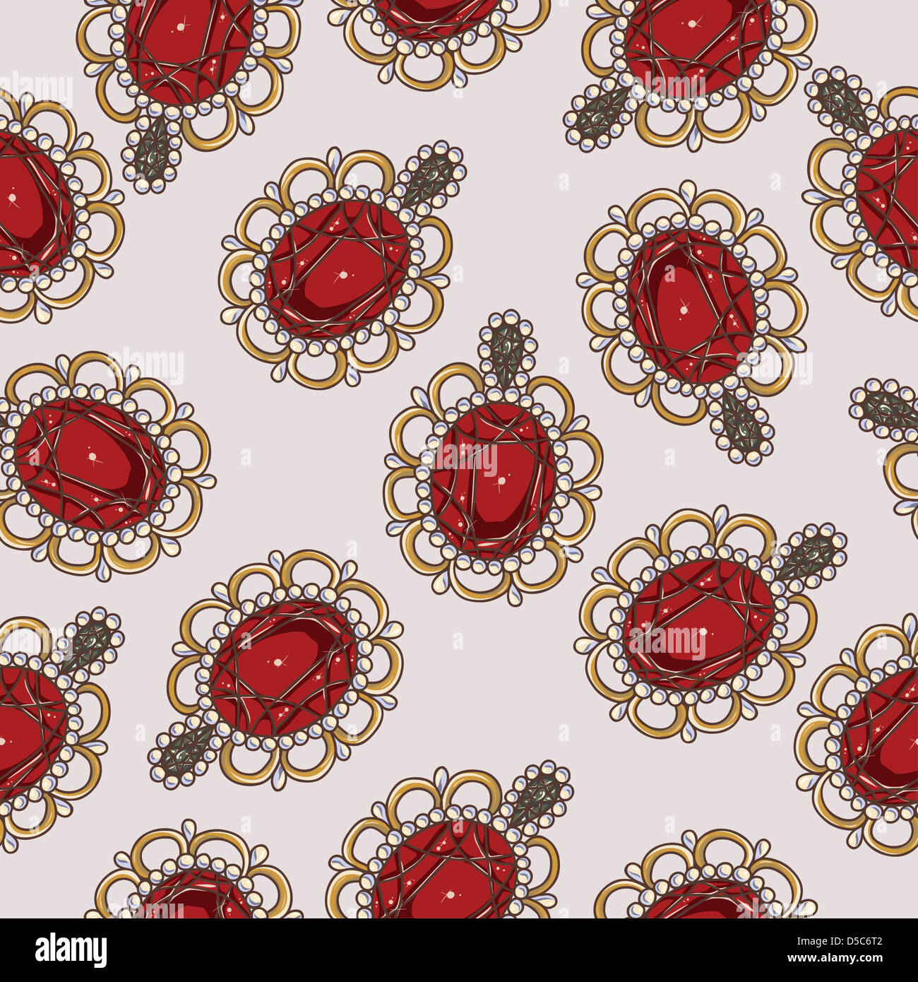Beautiful seamless pattern with fashion jewelry Stock Photo - Alamy