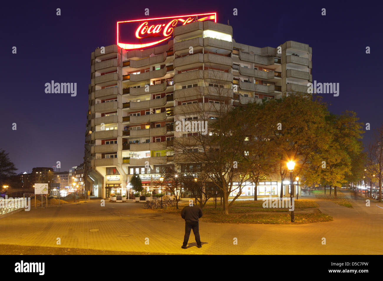 Berlin, Germany, prefabricated with Coca-Cola advertising on the roof ...