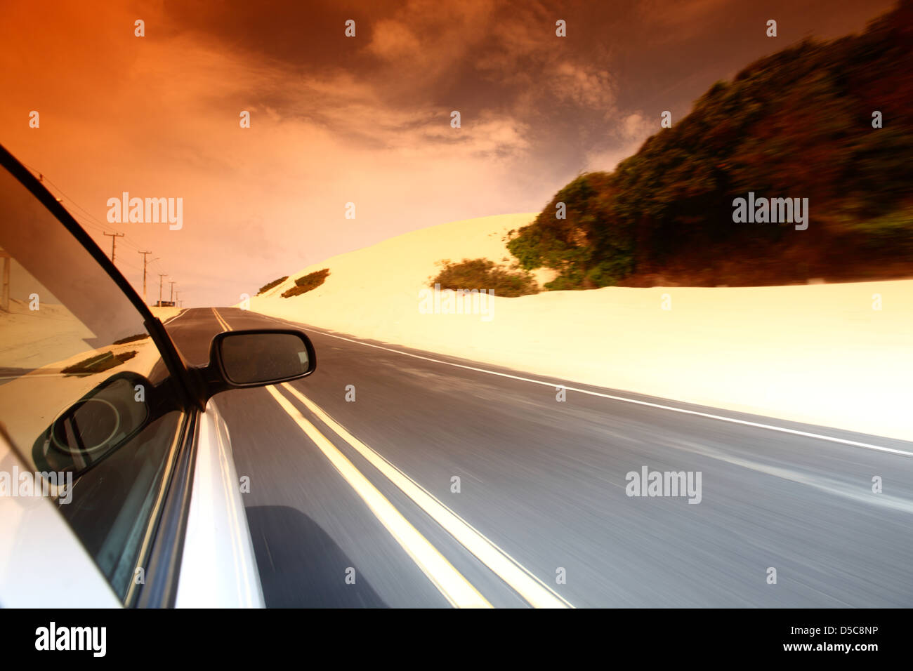 speedy day drive on car Stock Photo - Alamy