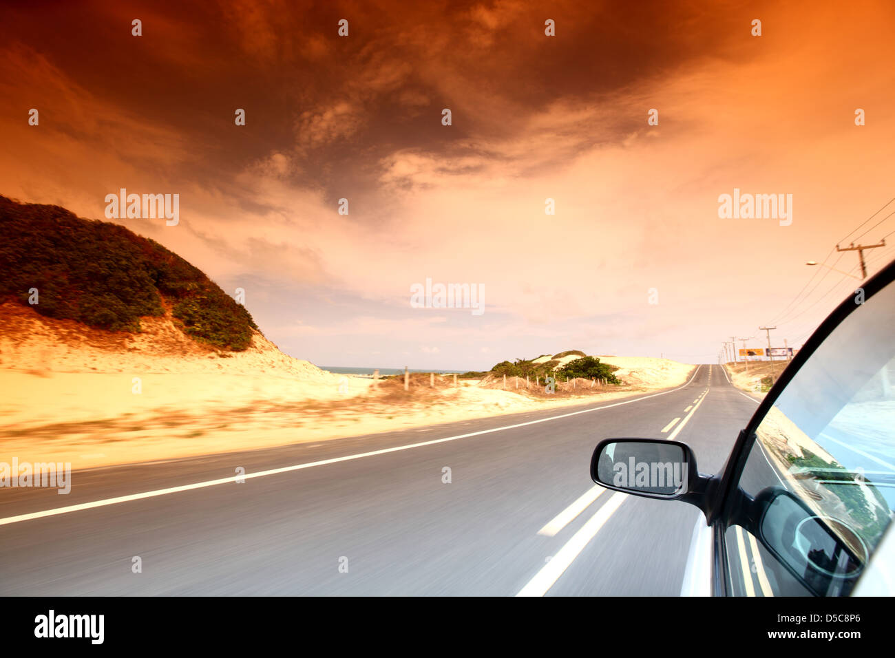 speedy day drive on car Stock Photo - Alamy