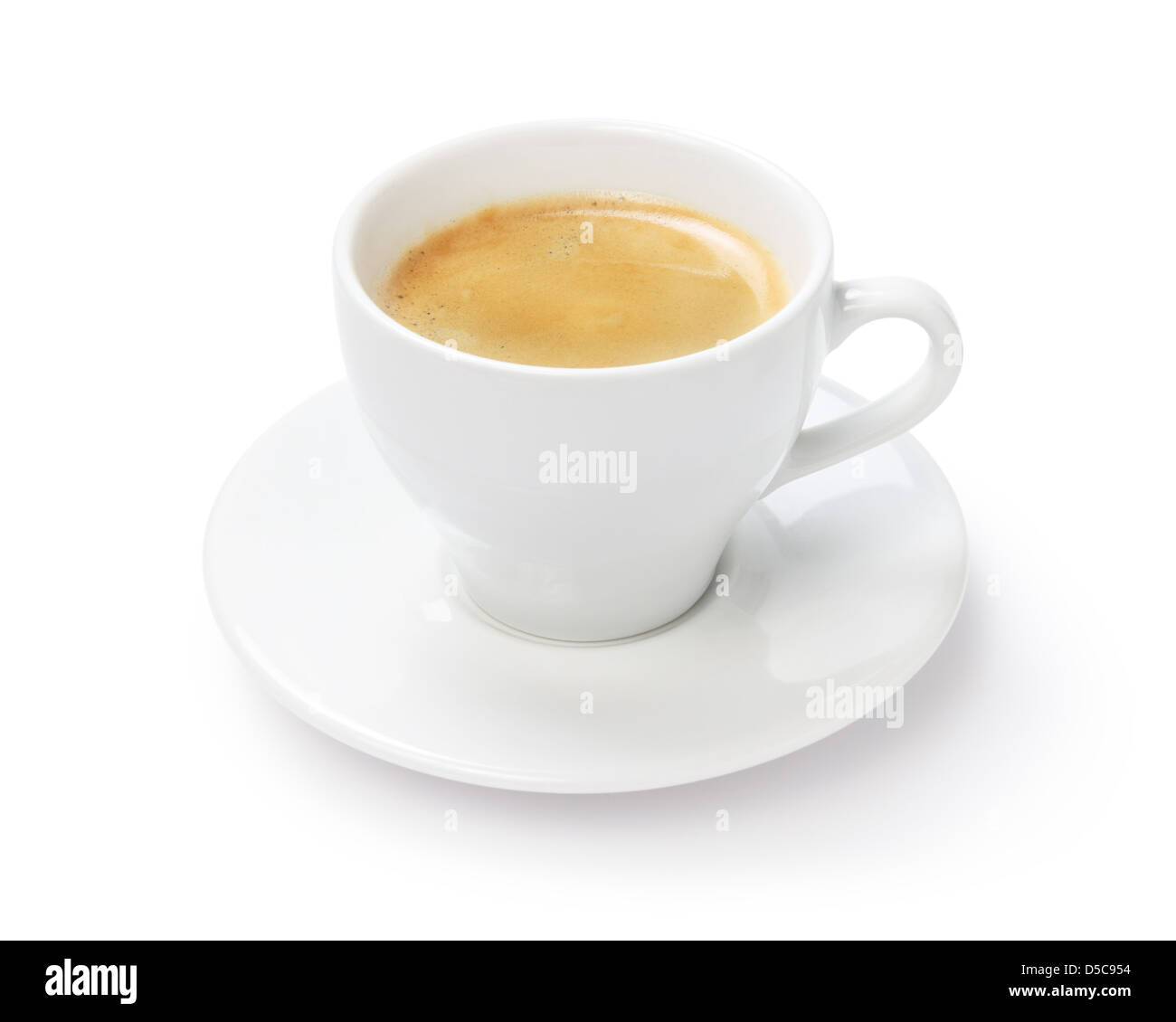 simple cup of espresso, isolated on white background Stock Photo - Alamy