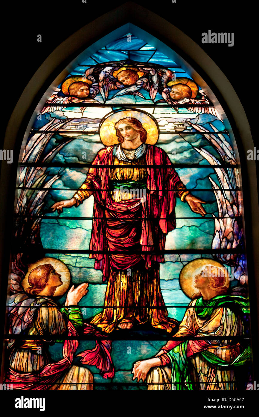 Religion, faith, symbol, stained glass, figure, church Stock Photo - Alamy