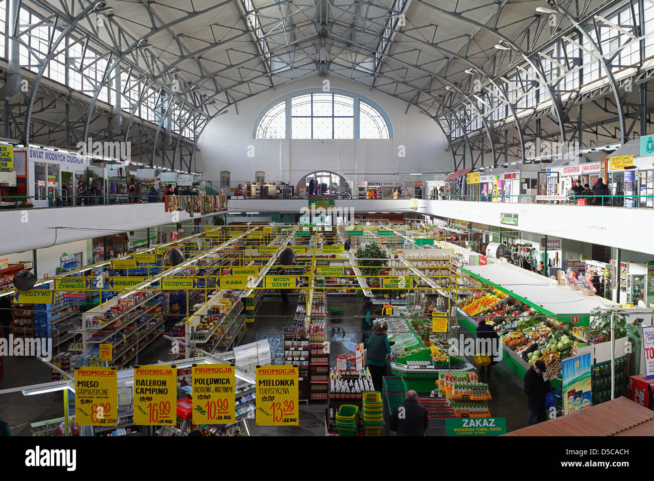 Warsaw, Poland, look at an indoor market Stock Photo - Alamy