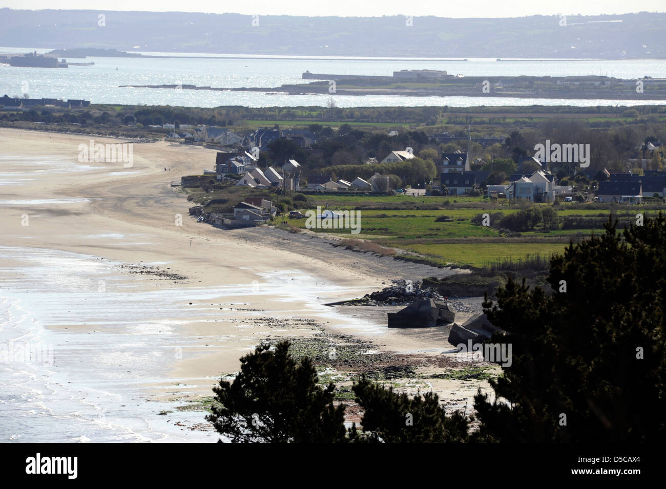 Urville-Nacqueville beach,WWII,Atlantic wall,rear Cherbourg harbor ...