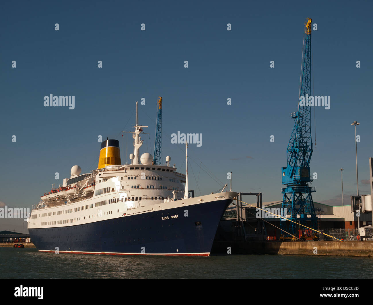 Cruise ship Saga Ruby berthed in Southampton Hampshire England UK Stock ...