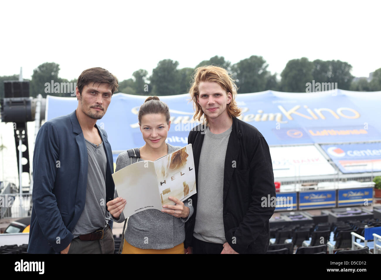 Stipe Erceg and Hannah Herzsprung and Tim Fehlbaum at the premiere of ...