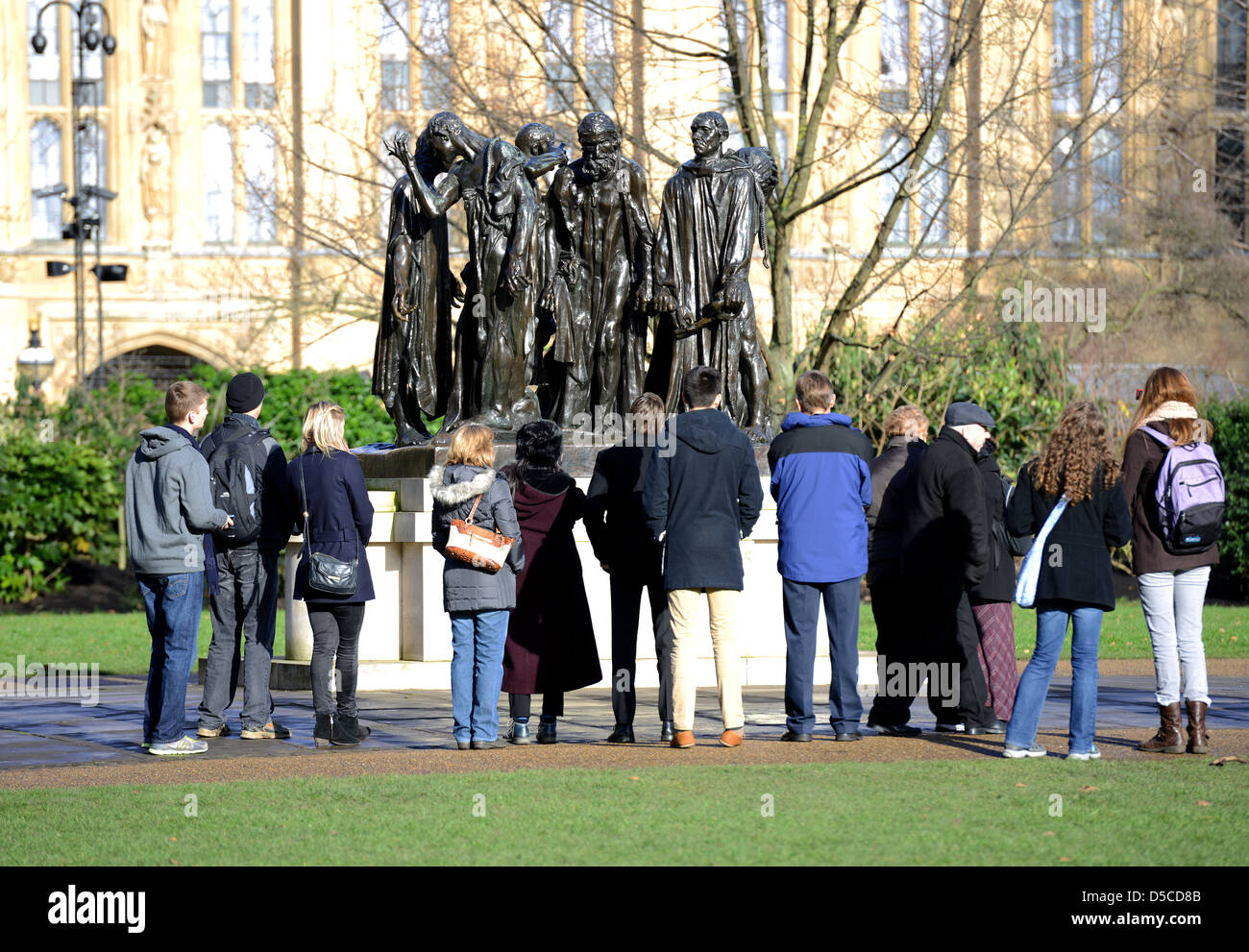 Les Bourgeois de Calais or The Burghers of Calais in Victoria Tower ...