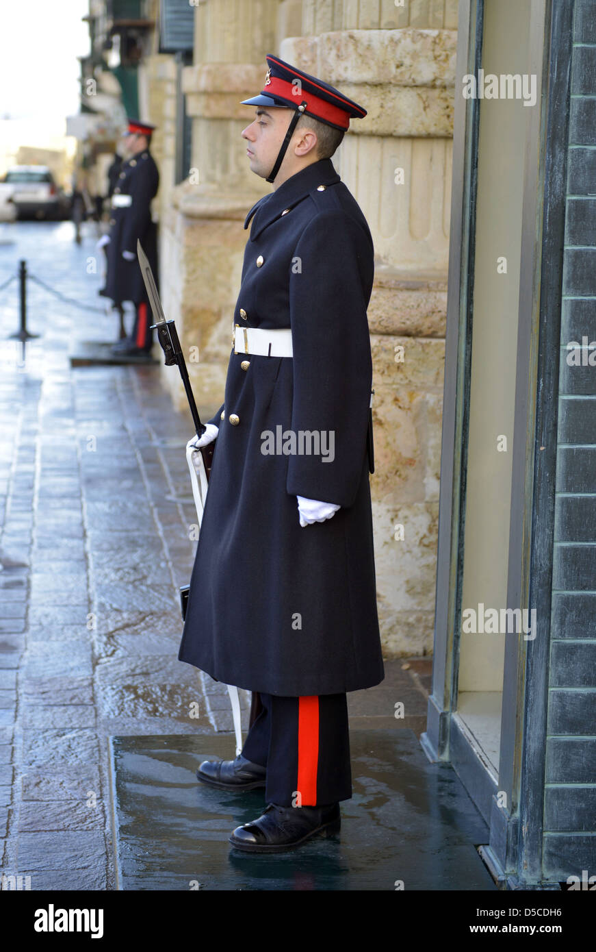 Guards outside the Grand Masters Palace, Valletta, Malta Stock Photo ...