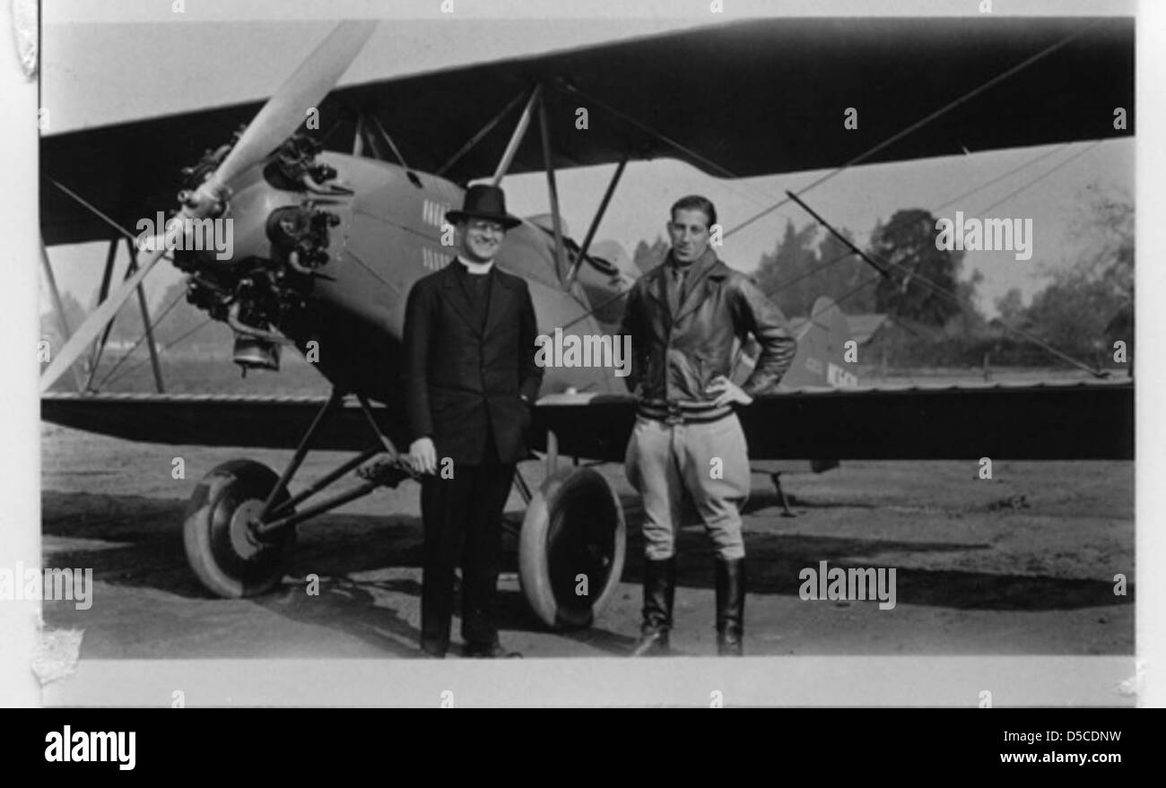 This image shows Rankin C. Barnes, an aviation figure, involved in a ...