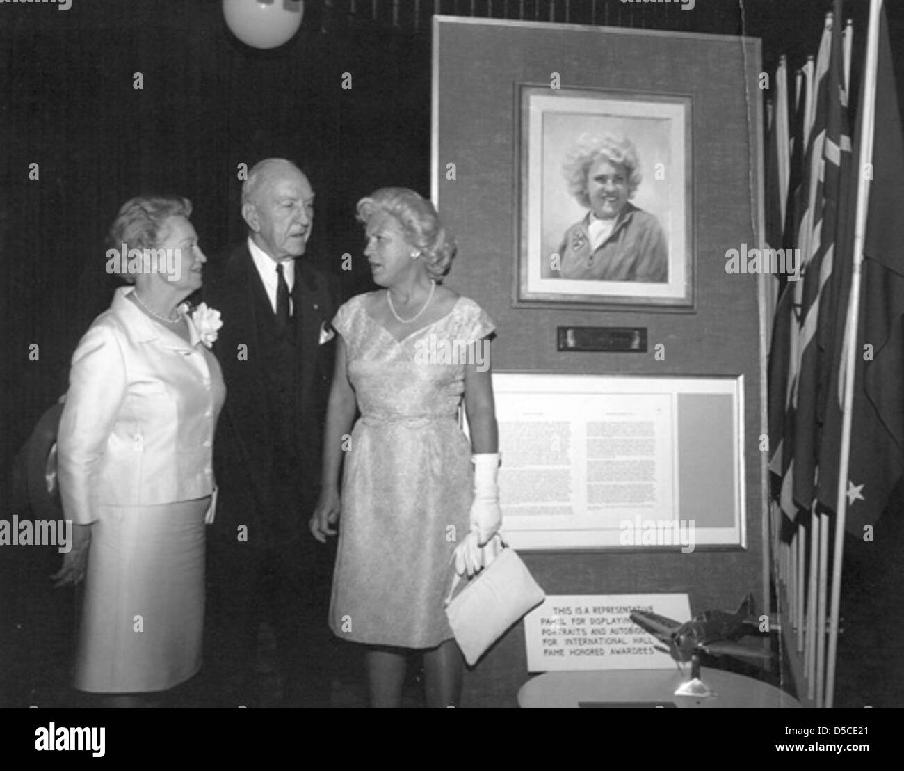 Jacqueline Cochrane, a prominent figure in aviation history, during her ...
