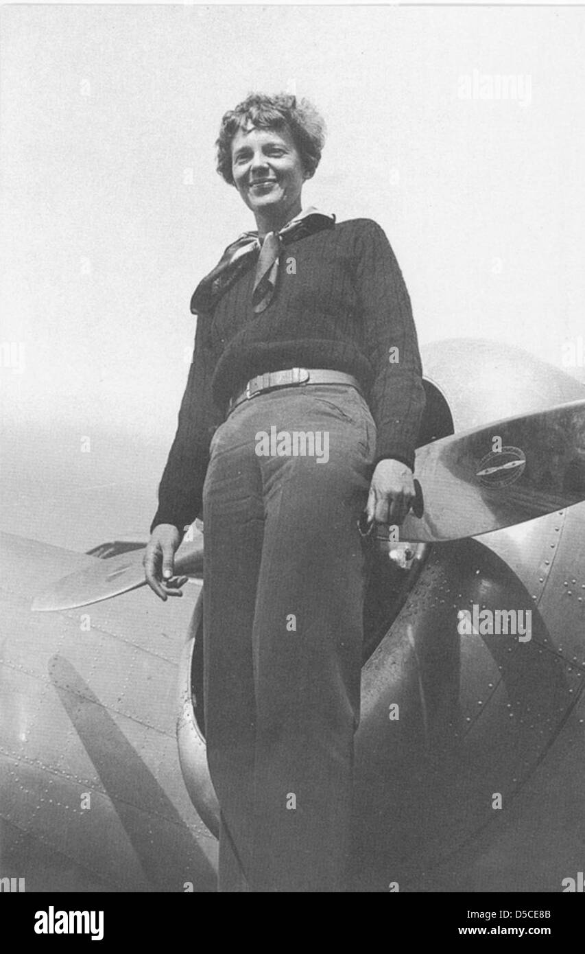 Amelia Earhart, renowned for her groundbreaking solo flight ...