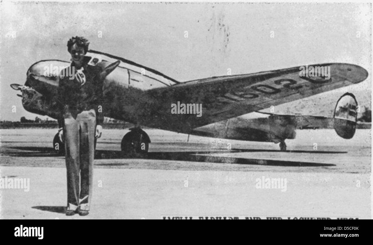 Amelia Earhart, during a historic flight, symbolizing her pioneering ...