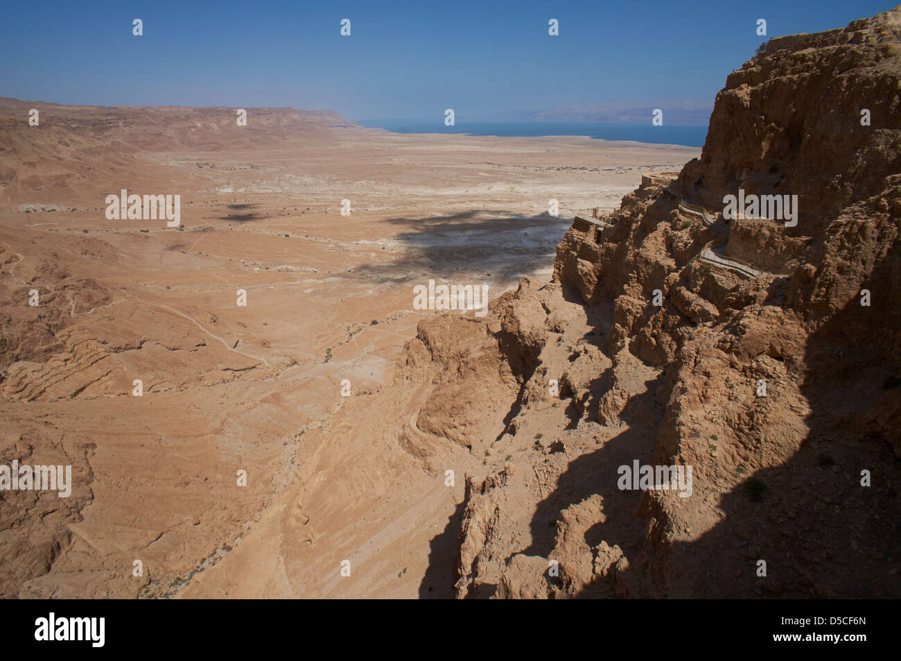 Masada view to Dead Sea Stock Photo - Alamy