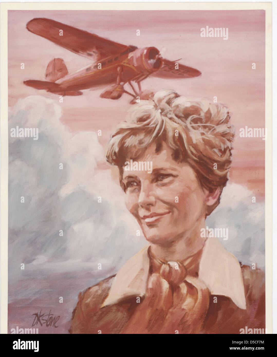 Amelia Earhart, renowned aviation pioneer, is featured in this image ...