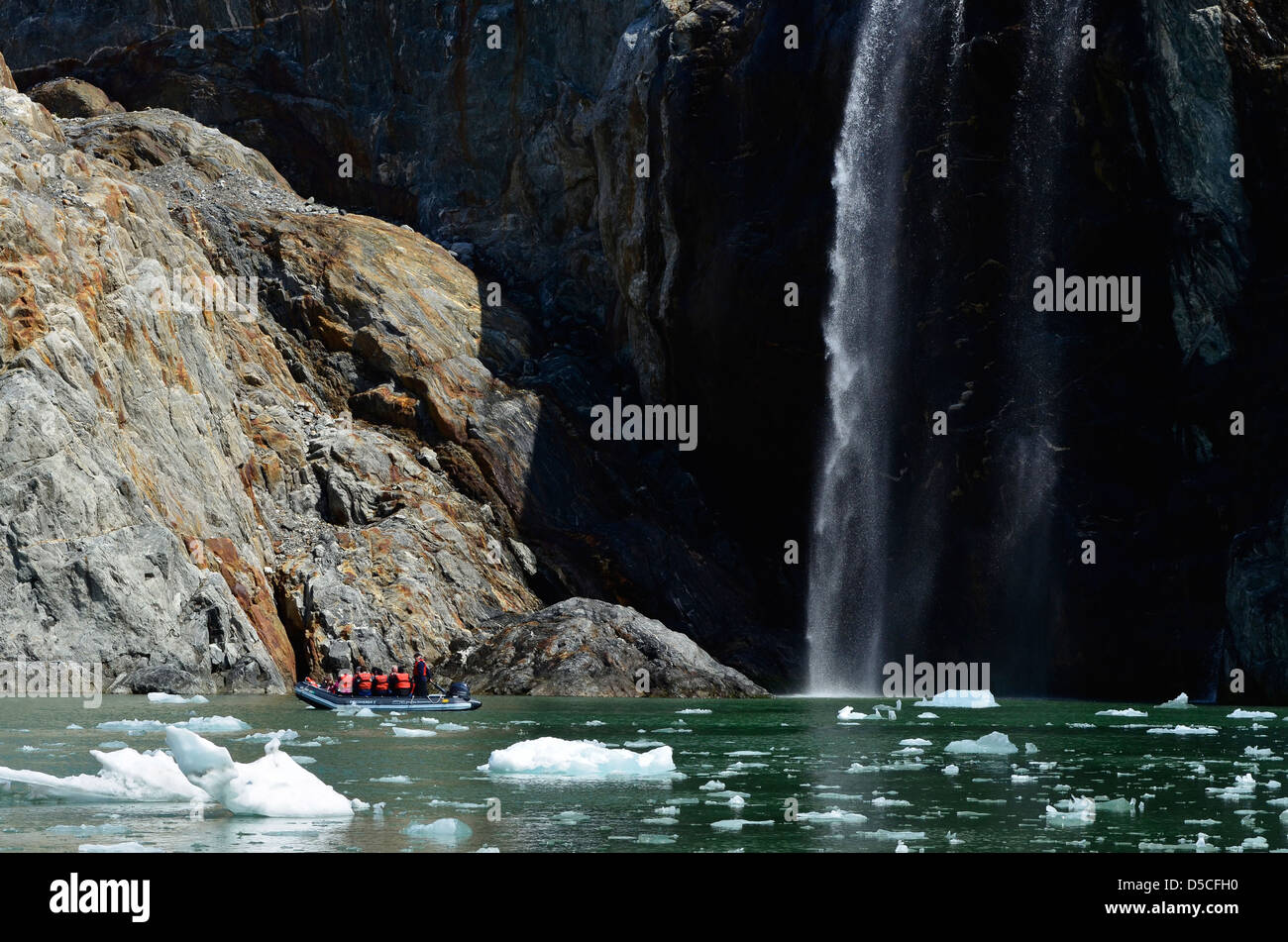 Waterfall boat hi-res stock photography and images - Alamy