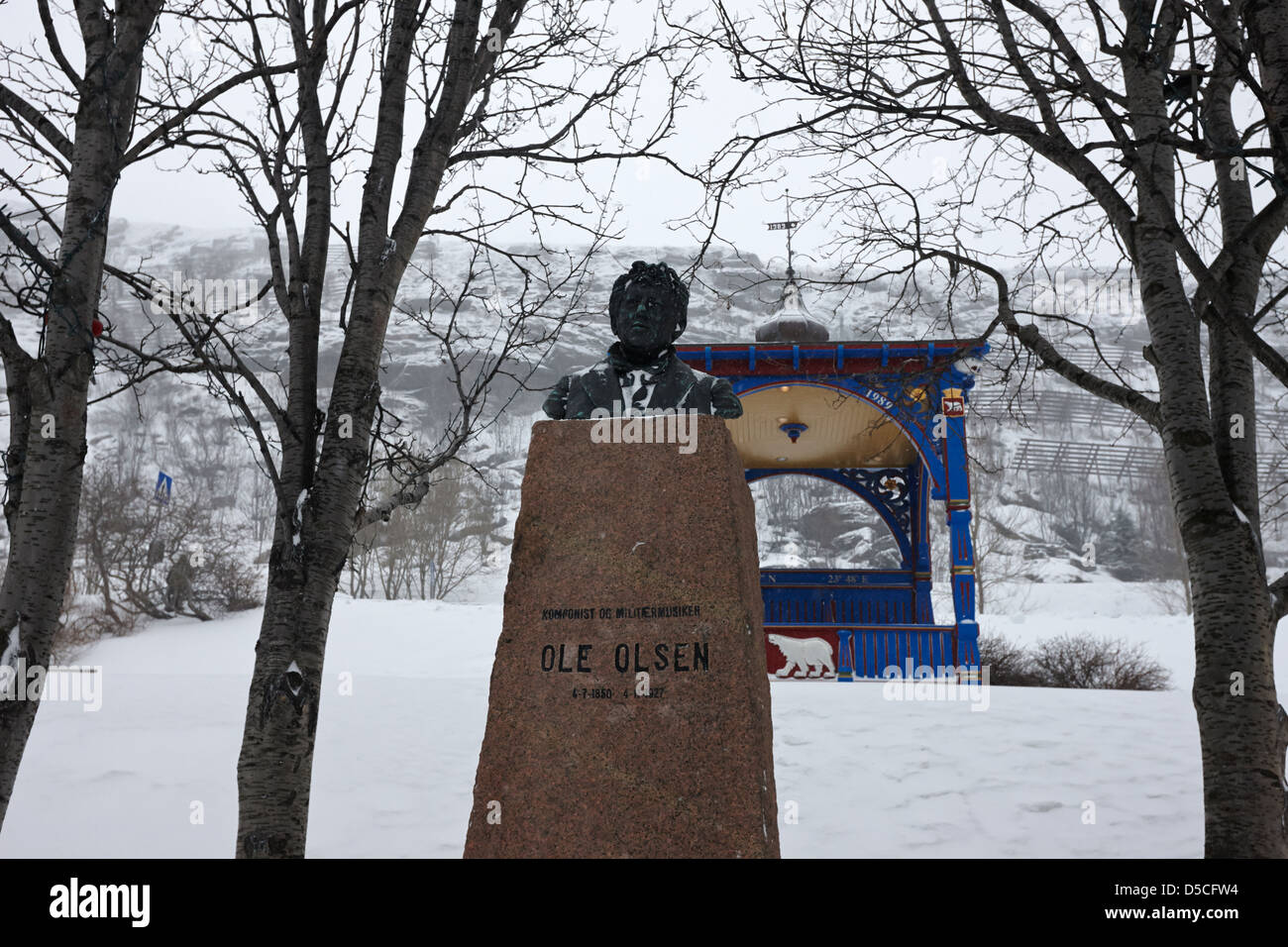 bust monument to ole olsen norwegian composer and military musician in ...