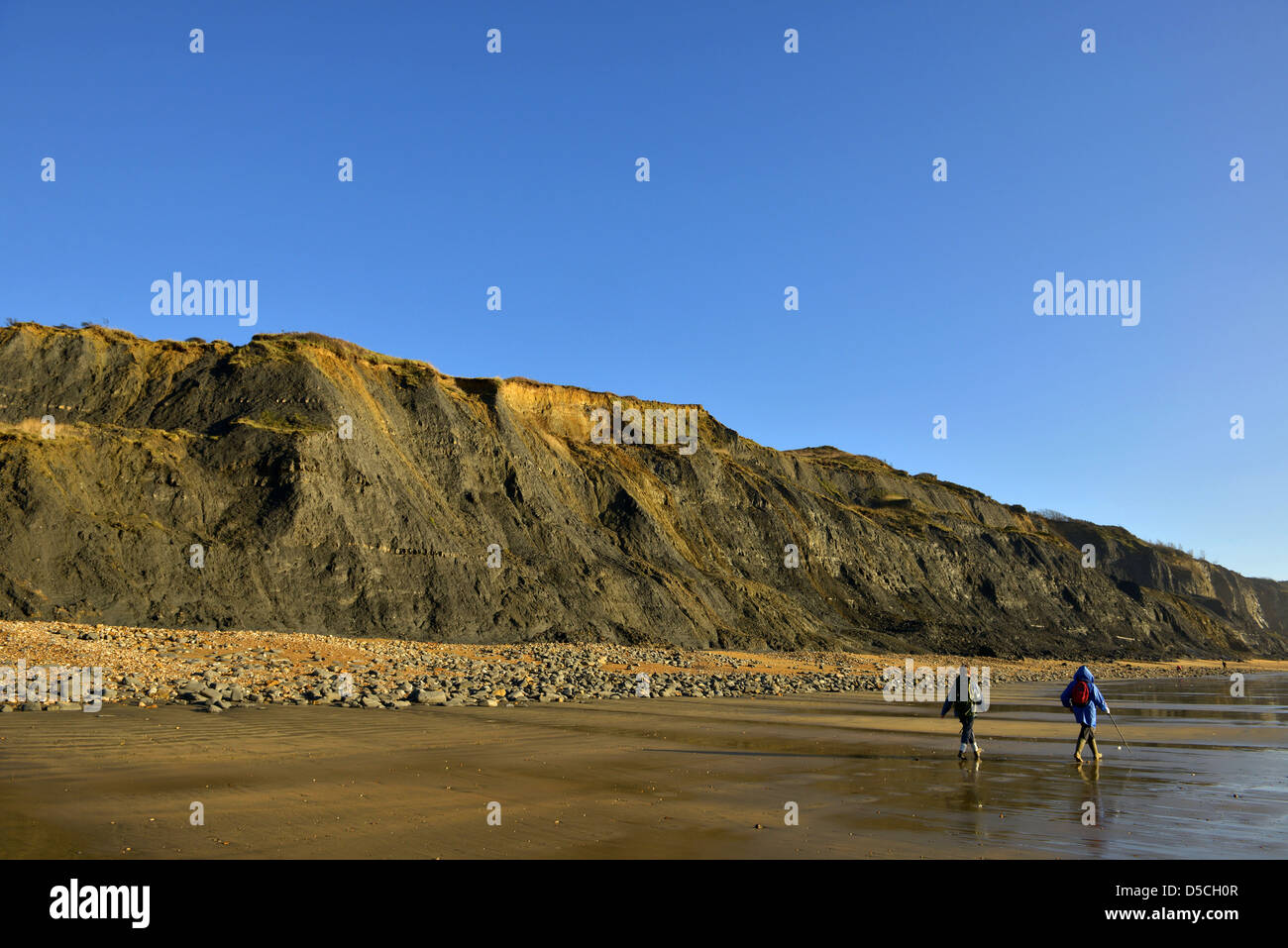 Landslide, unstable cliffs at Charmouth in Dorset, Britain, UK Stock ...