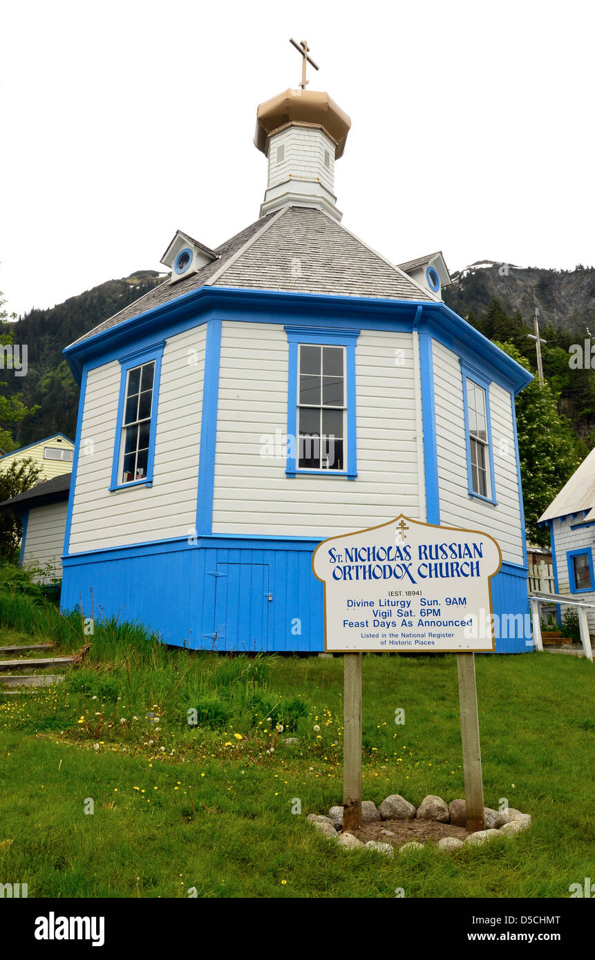 Historic St. Nicholas Orthodox Church in Juneau, Alaska Stock Photo - Alamy