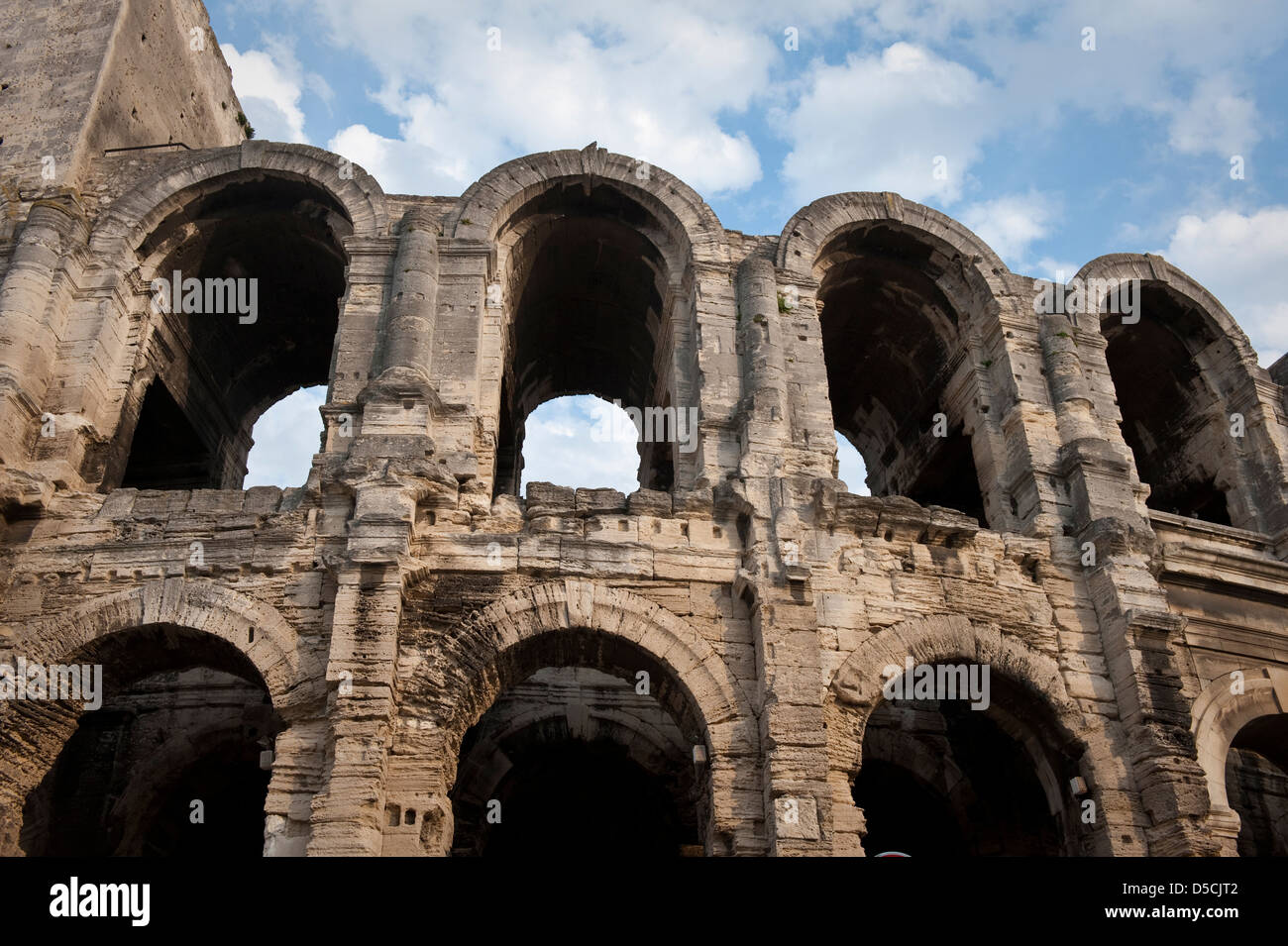 A section of the Roman ampitheatre, Arles Stock Photo - Alamy