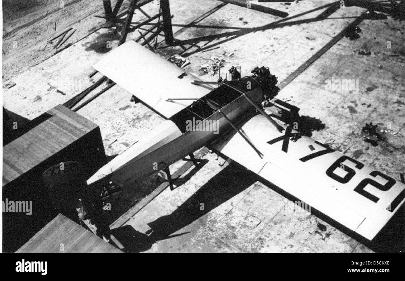 This 1928 image showcases the Ryan aircraft, linked to Charles ...