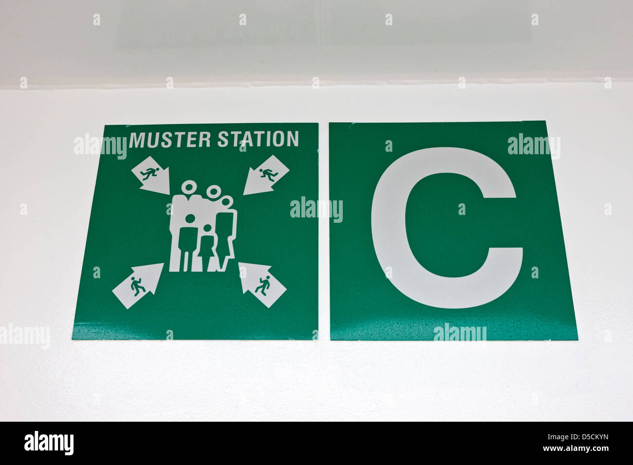 muster station C assembly point on board a ship norway europe Stock ...