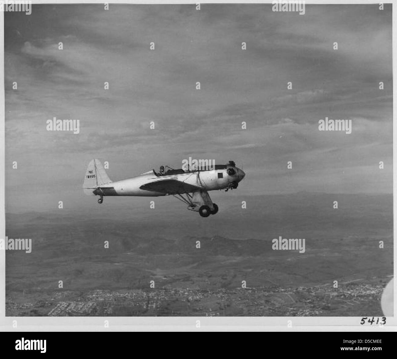 The photograph captures a Ryan aircraft from the early 1940s ...