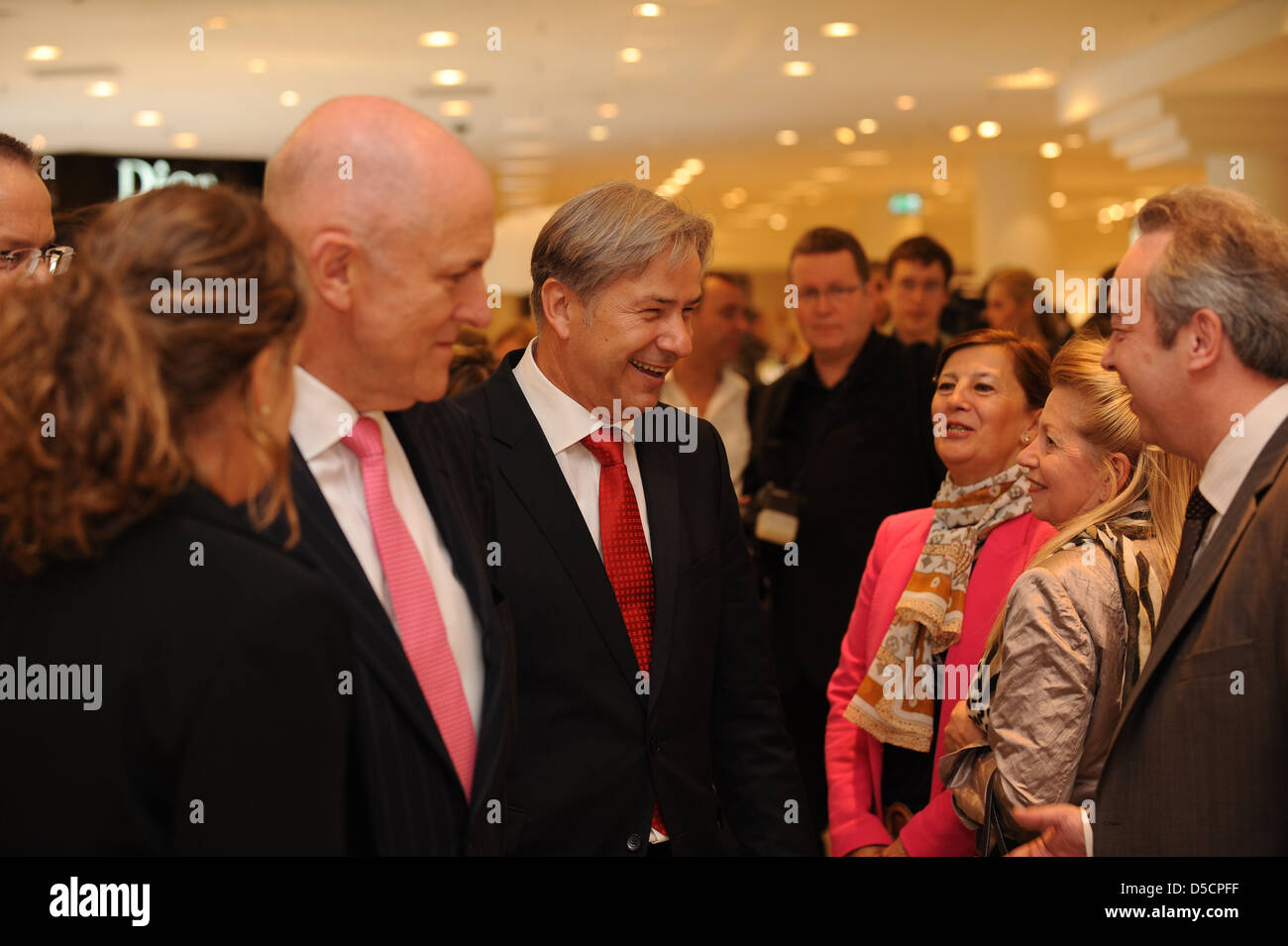 Andrew Jennings and Klaus Wowereit at grand opening of Karstadt ...