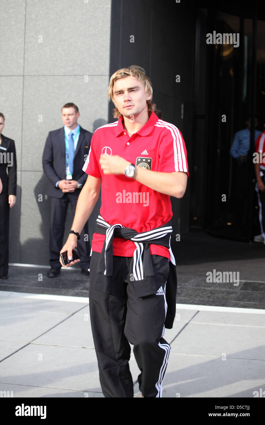 Marcel Schmelzer of the German football team outside Hyatt hotel ...