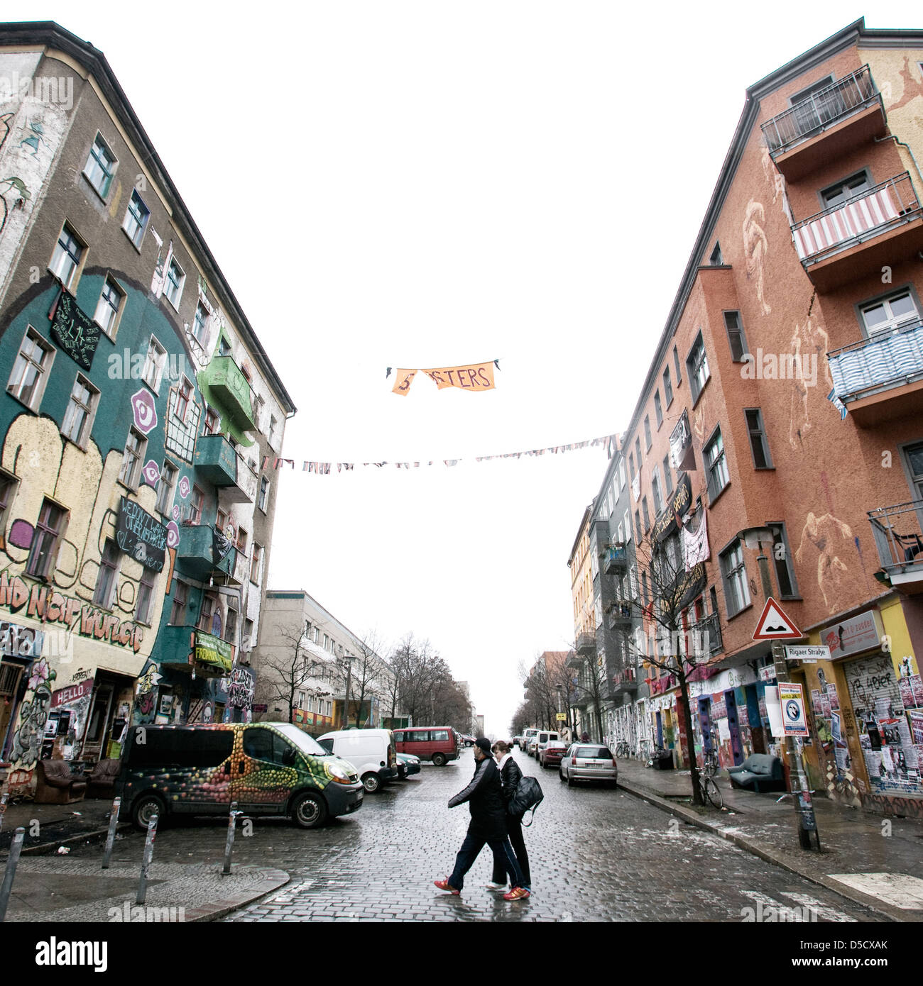 Berlin, Germany, occupied houses in Ringwood Road Stock Photo - Alamy