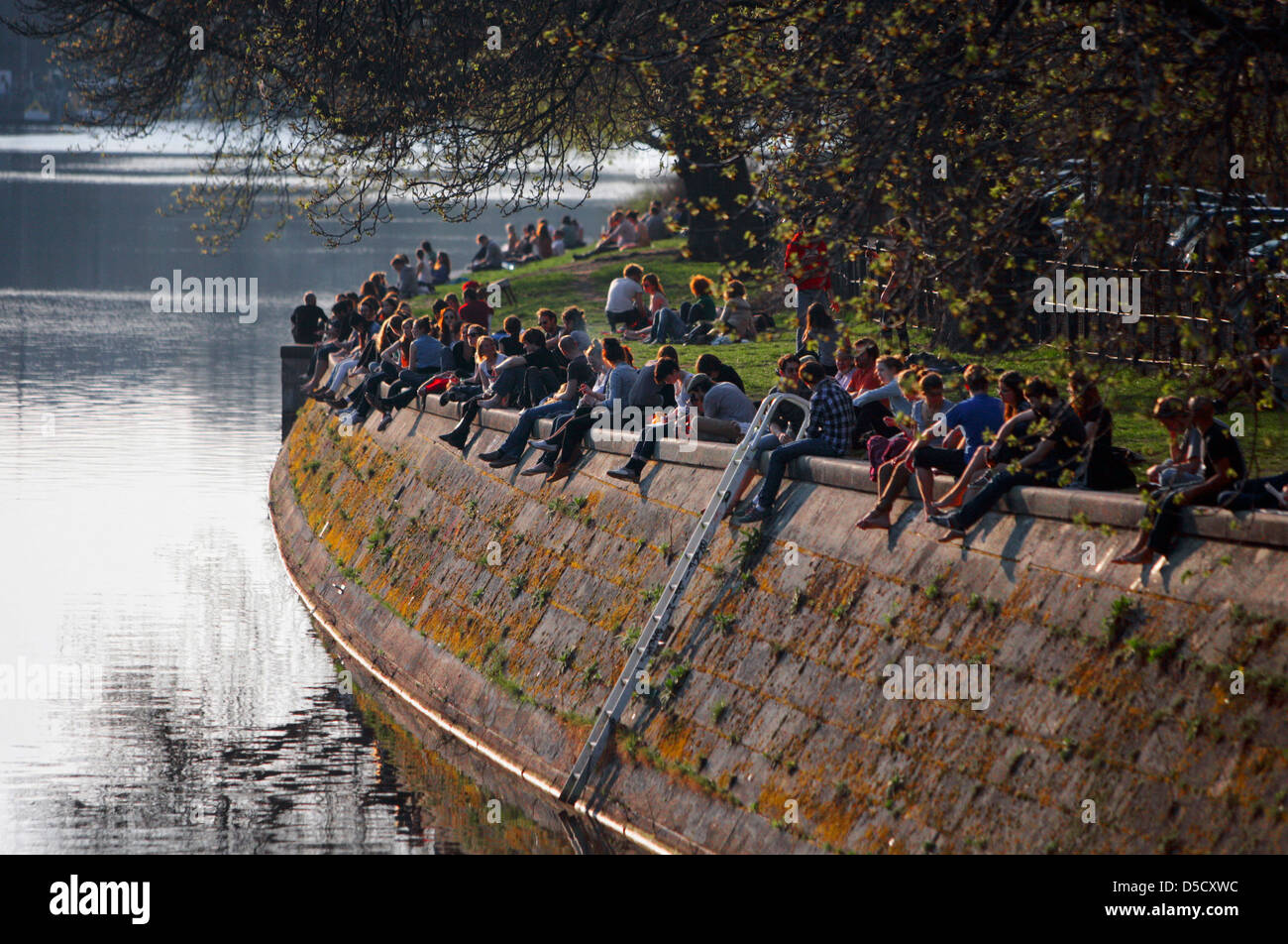 Berlin, Germany, in the spring Admiralsbruecke Stock Photo - Alamy