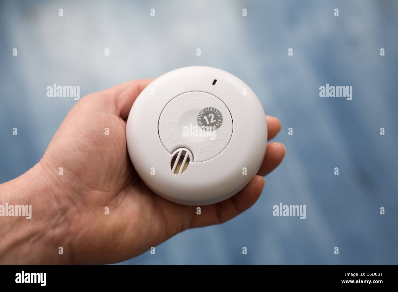 Kiel, Germany, smoke detector maintenance Stock Photo - Alamy