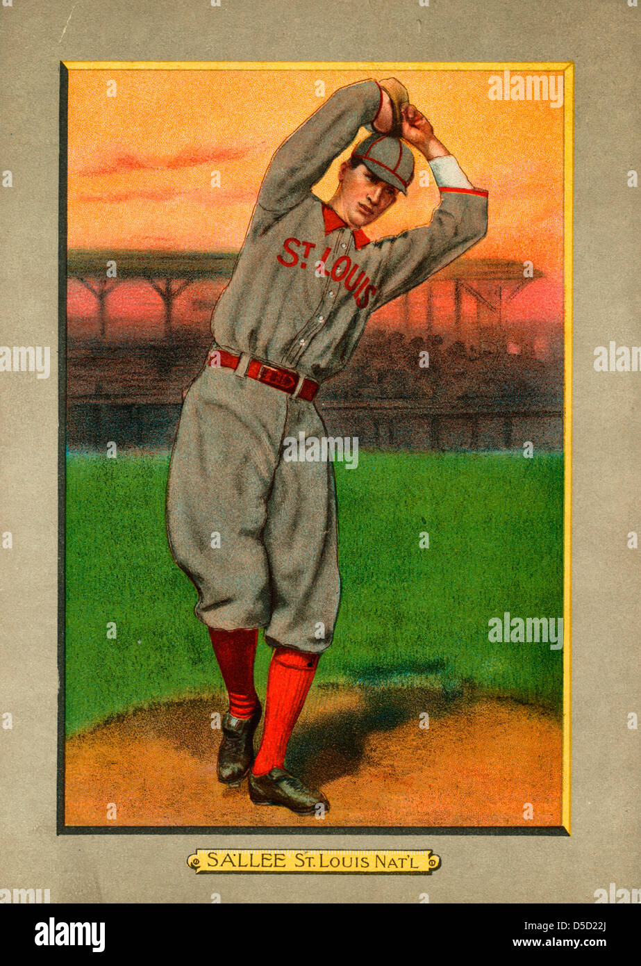 Slim Sallee, St. Louis Cardinals, baseball card portrait, circa 1911 ...