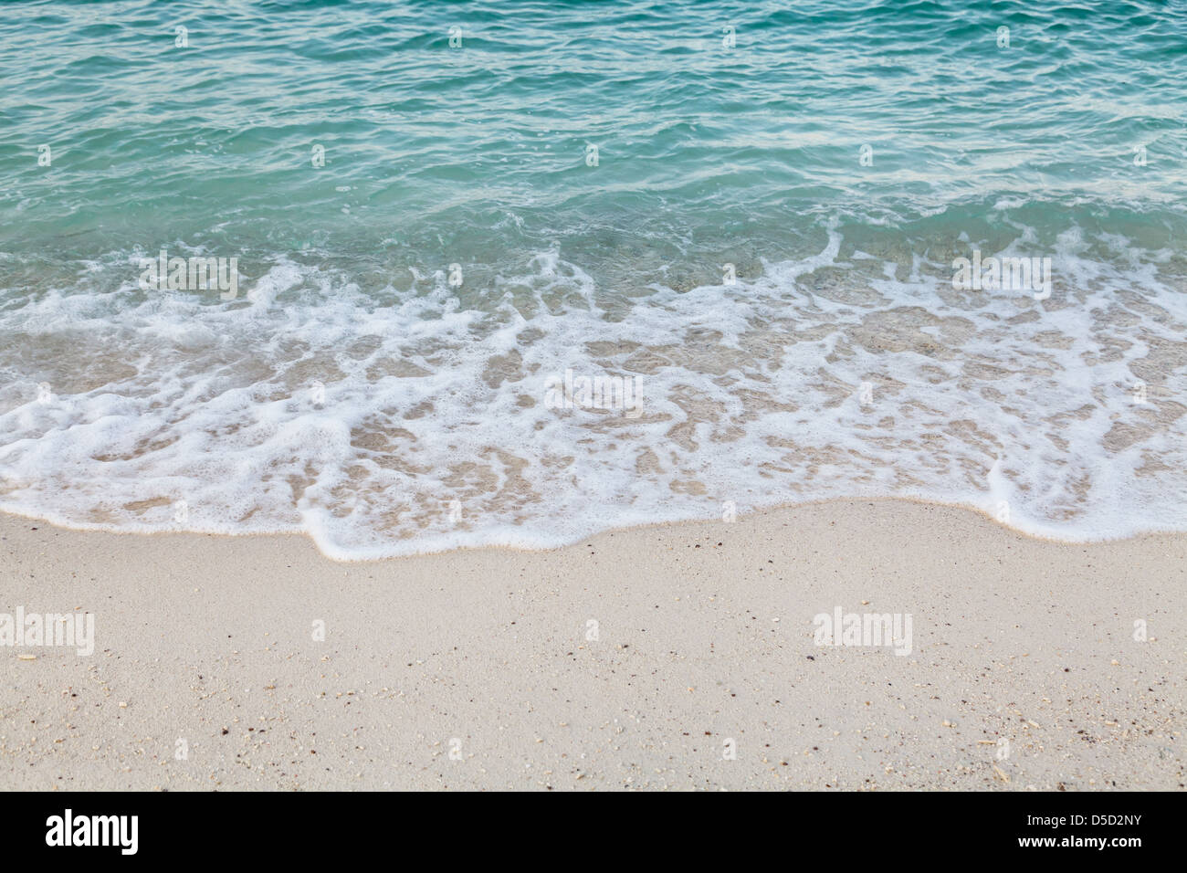 Close up of wave spread on the sand beach Stock Photo - Alamy
