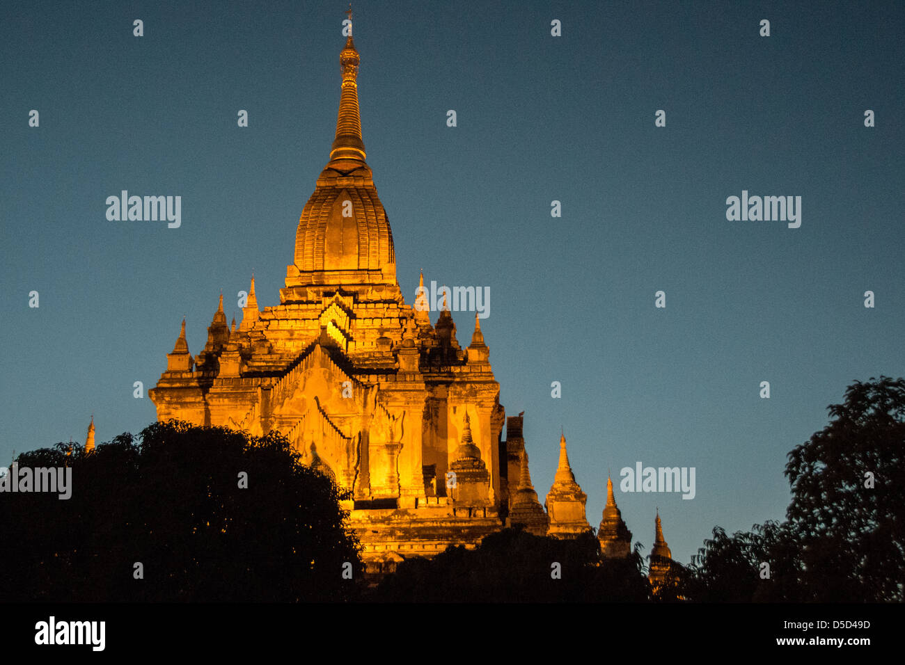 Ananda Temple at Twilight Stock Photo - Alamy