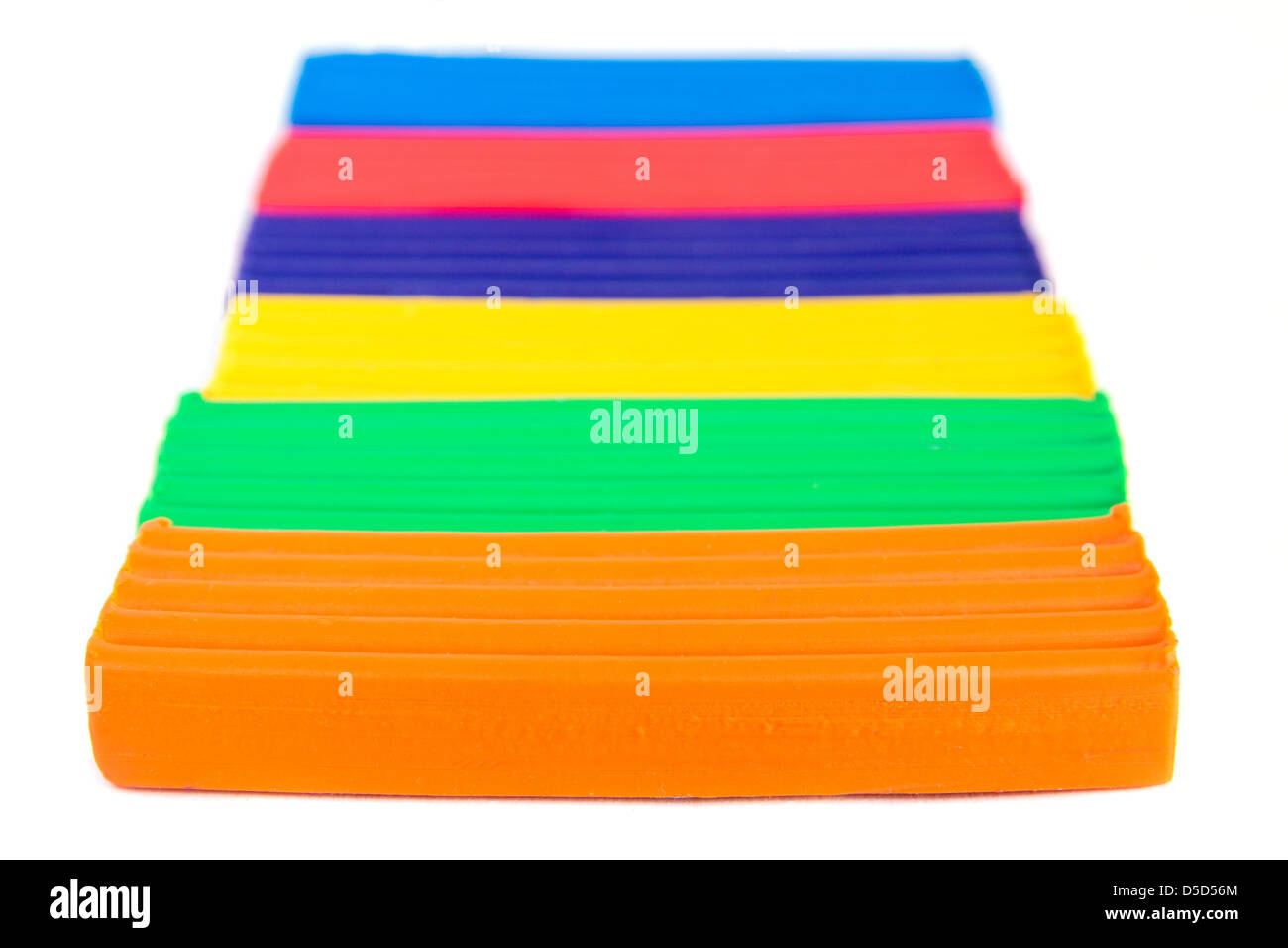 Set of color plasticine isolated on white background Stock Photo - Alamy
