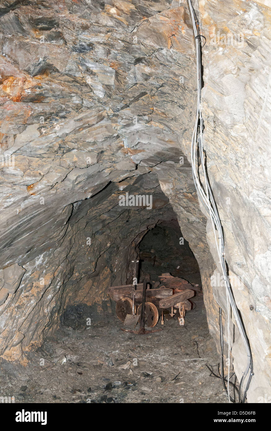 Wales, Snowdonia, Blaenau Ffestiniog, Llechwedd Slate Caverns Stock ...