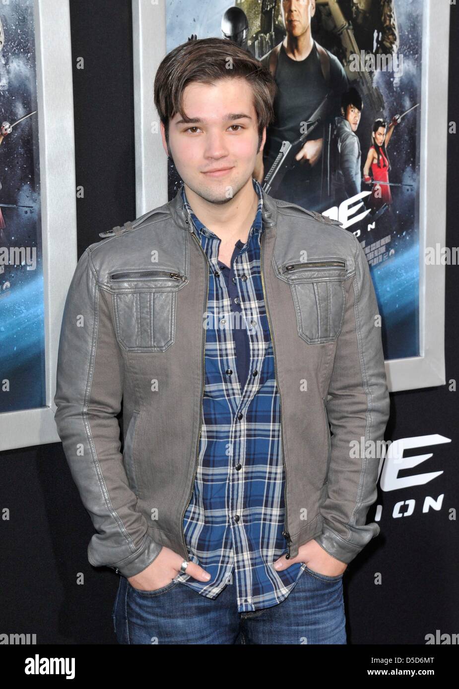 Los Angeles, California, USA. 28th March 2013. Nathan Kress at arrivals ...