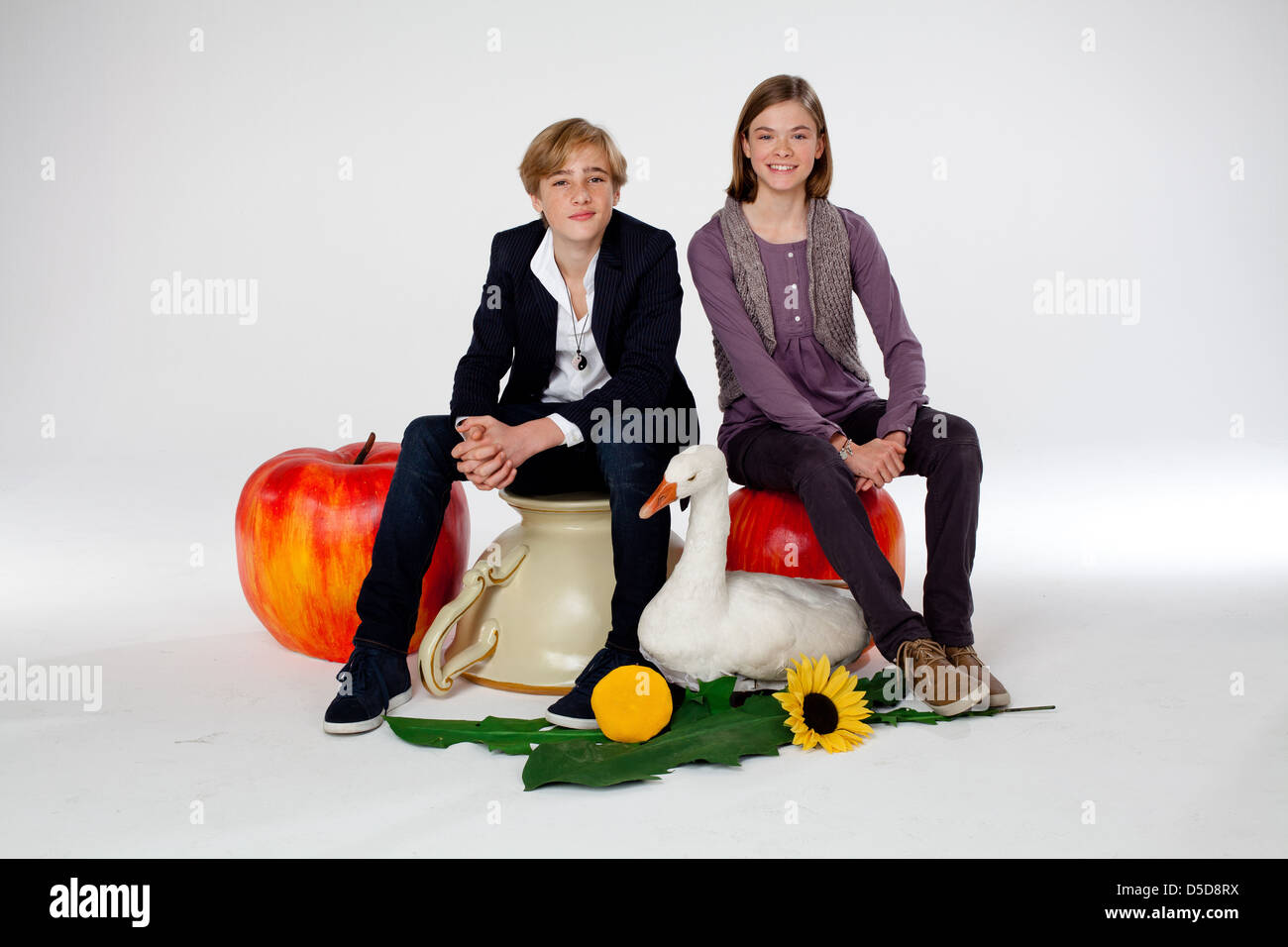 Justus Kammerer and Pauline Renevier at a photocall to promote TV mini ...