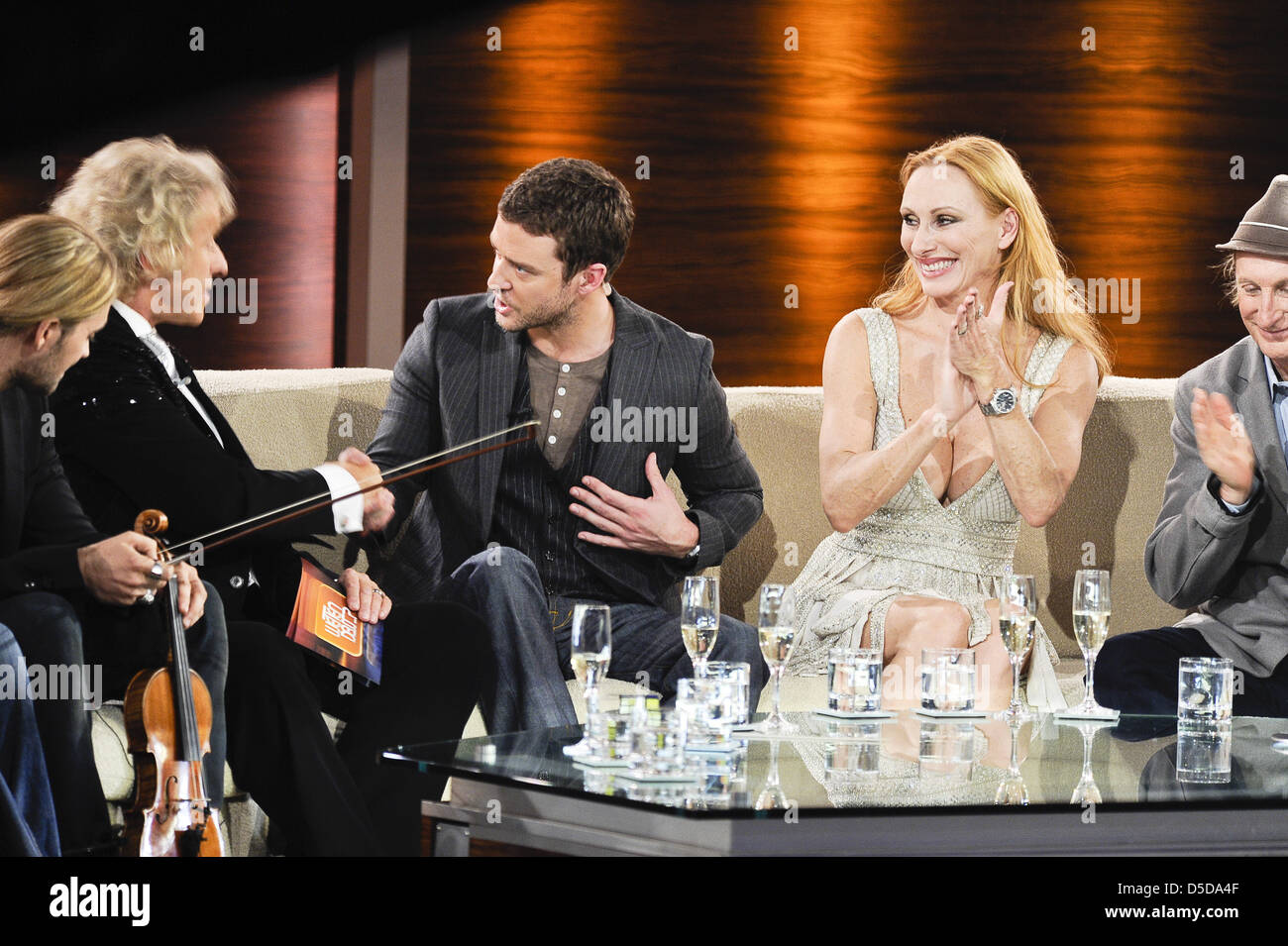 Thomas Gottschalk, Justin Timberlake, Andrea Sawatzki at German ZDF TV ...