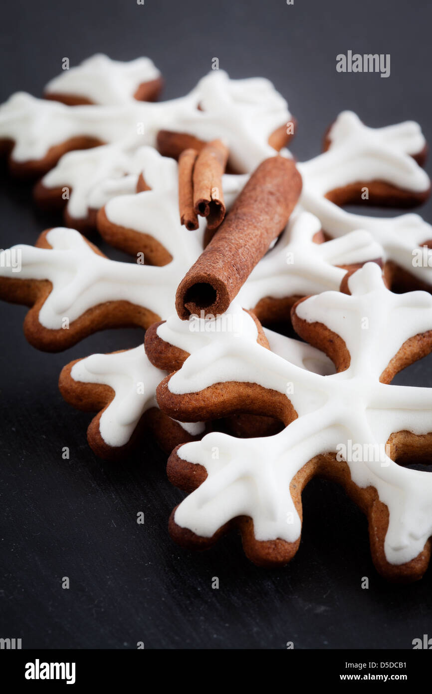 Snowflake gingerbread cookies in hi-res stock photography and images ...