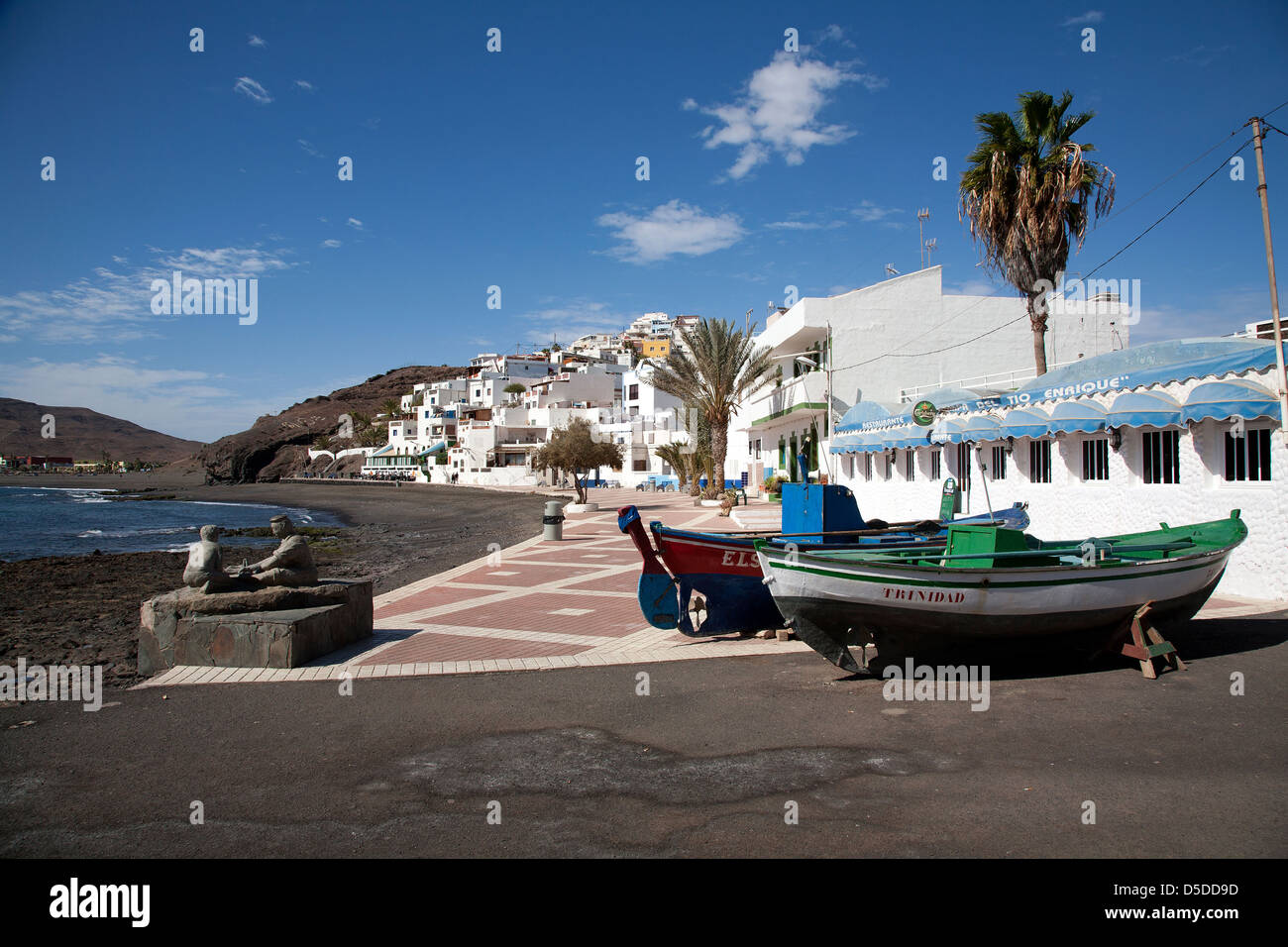 Caleta de Fuste, Spain, the coastal town of Caleta de Fuste on the ...