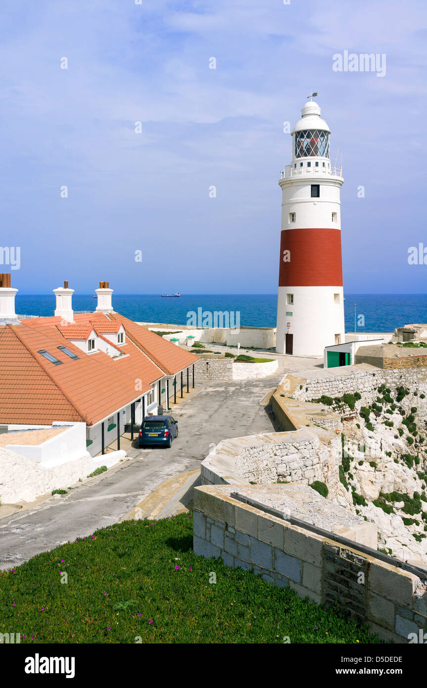 Europa Point lighthouse at the most southern point of Europe Stock ...