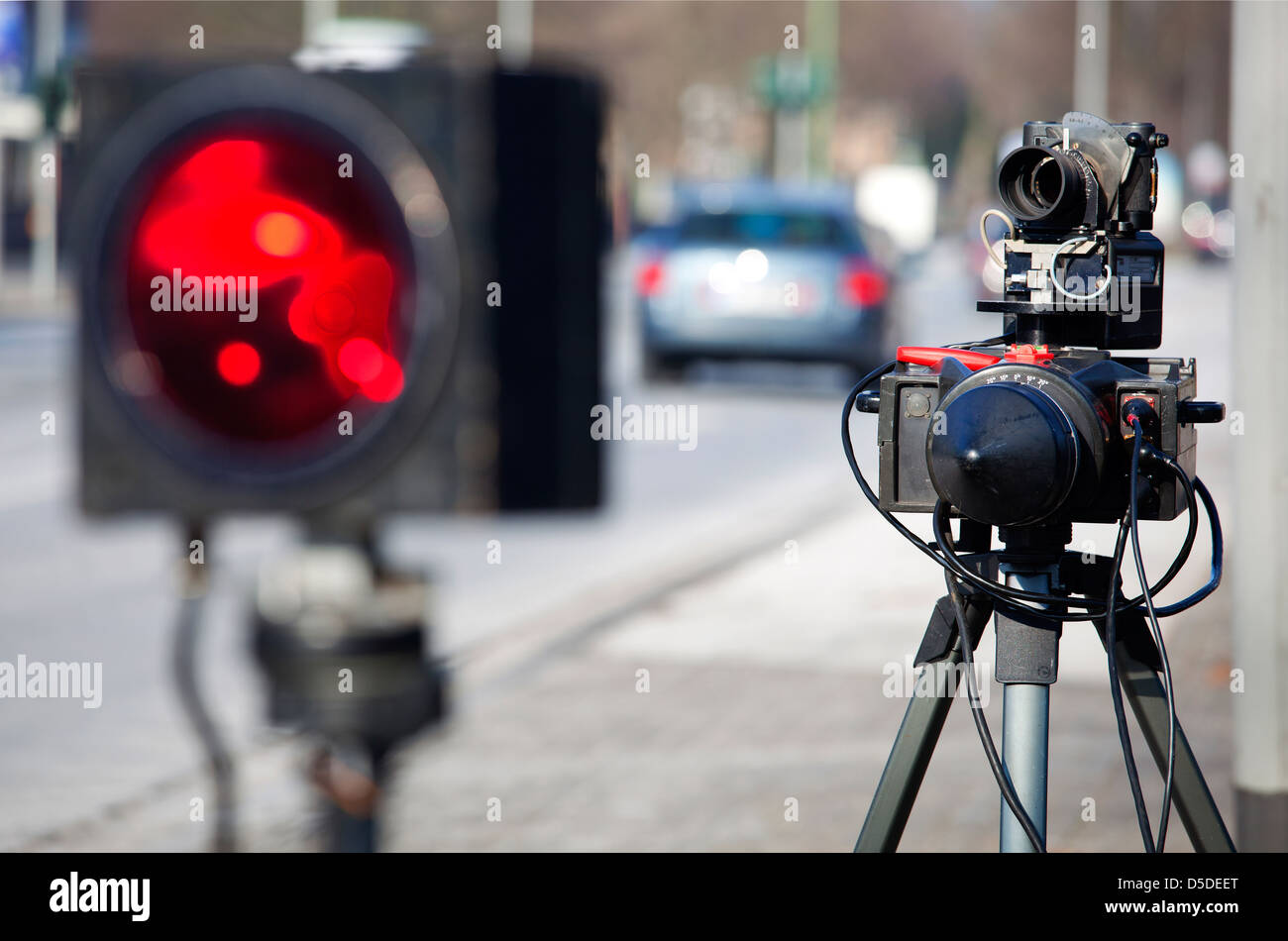 Duisburg, Germany, speed control using radar measuring Stock Photo - Alamy