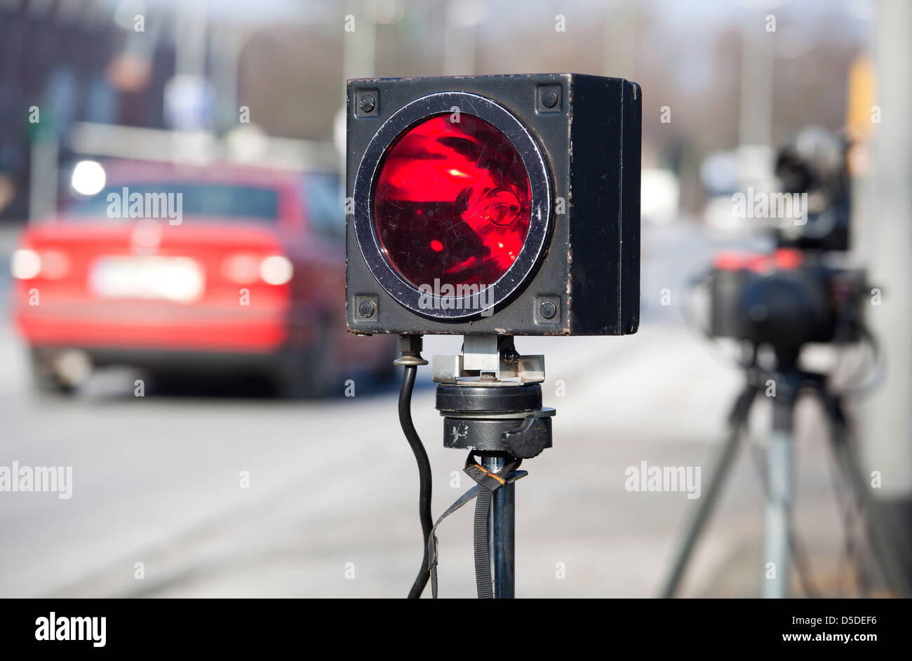 Duisburg, Germany, speed control using radar measuring Stock Photo - Alamy