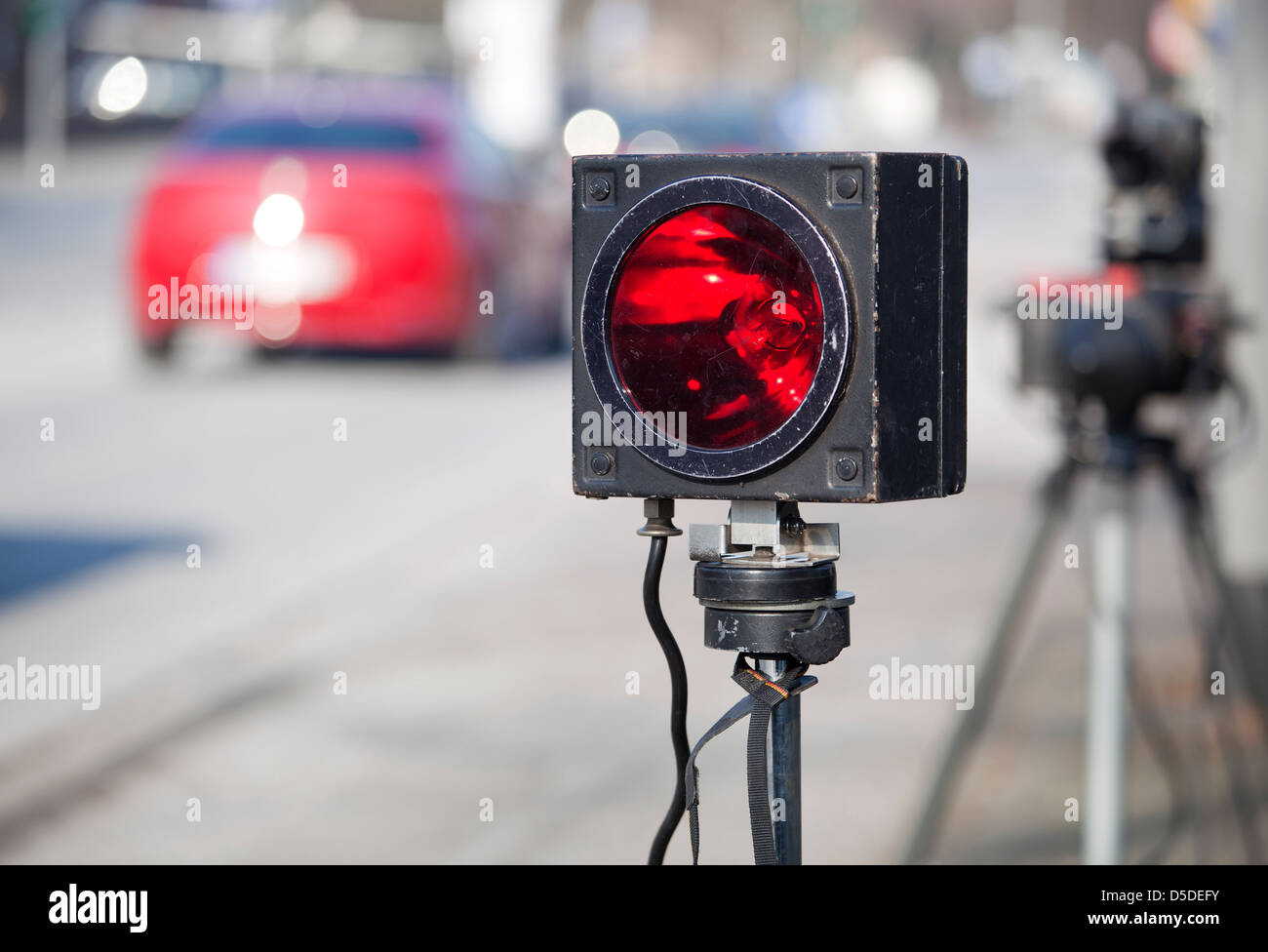 Duisburg, Germany, speed control using radar measuring Stock Photo - Alamy