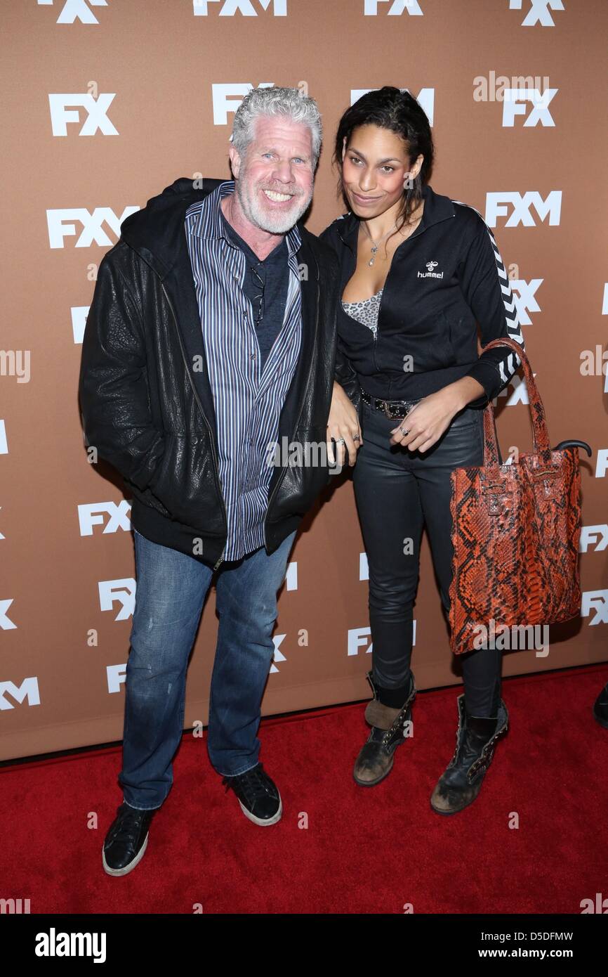 New York, USA. 28th March 2013. Ron Perlman at arrivals for FX Network ...